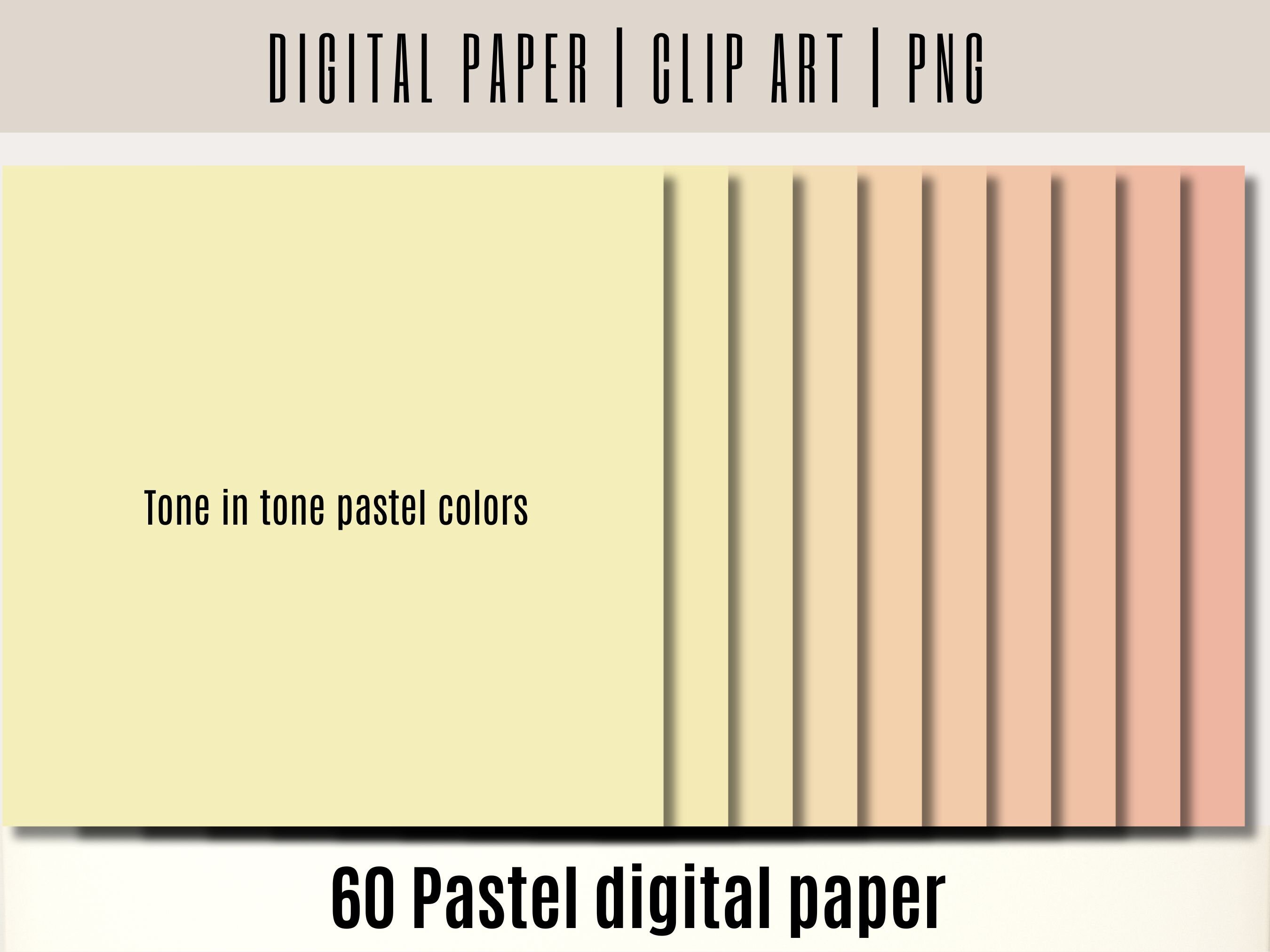 60 Pastel Digital Paper Pack / Digital Paper Pastels / Easter Digital ...