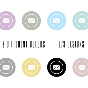 1300+ Digital Stickers Icons Pack, Minimalistic Planner Stickers ...