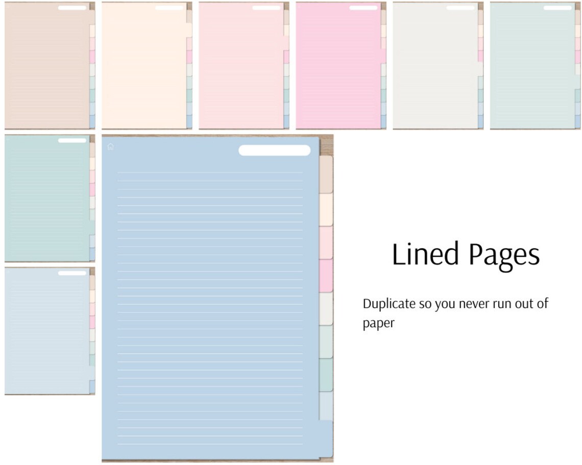 Digital 9 Subject Student Notebook iPad College School Customizable ...