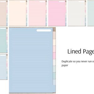 Digital 9 Subject Student Notebook iPad College School Customizable ...