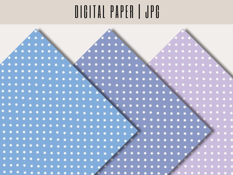 101 Tiny Stars Digital Paper Rainbow Colors, Small Geometric Mini Star ...