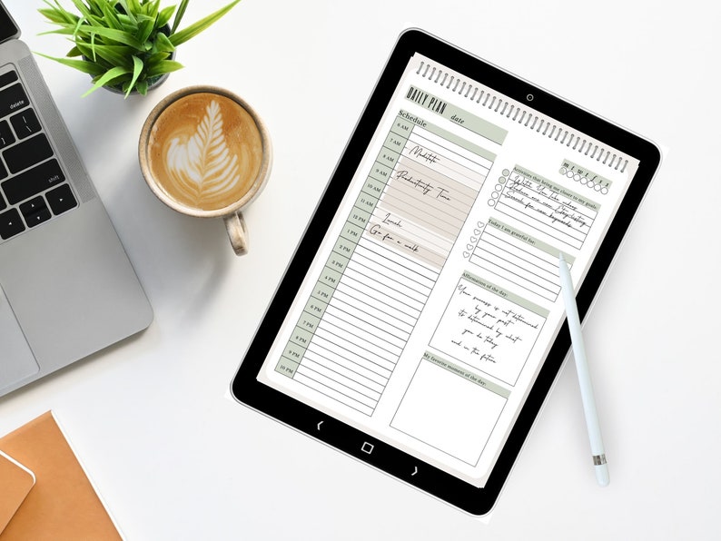 Undated Digital Planner Goodnotes Daily Planner Minimalist Planner ...