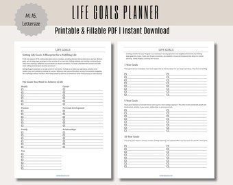 Life Vision Planner, Dream Life, My Future Life, My Best Life, Goal ...