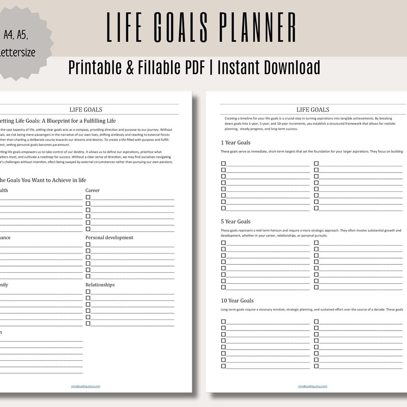 Goal Planner - Etsy