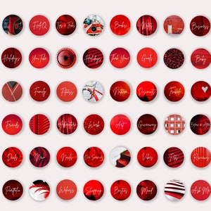 80 Red Instagram Highlight Covers Minimalist IG Story Highlight Covers ...