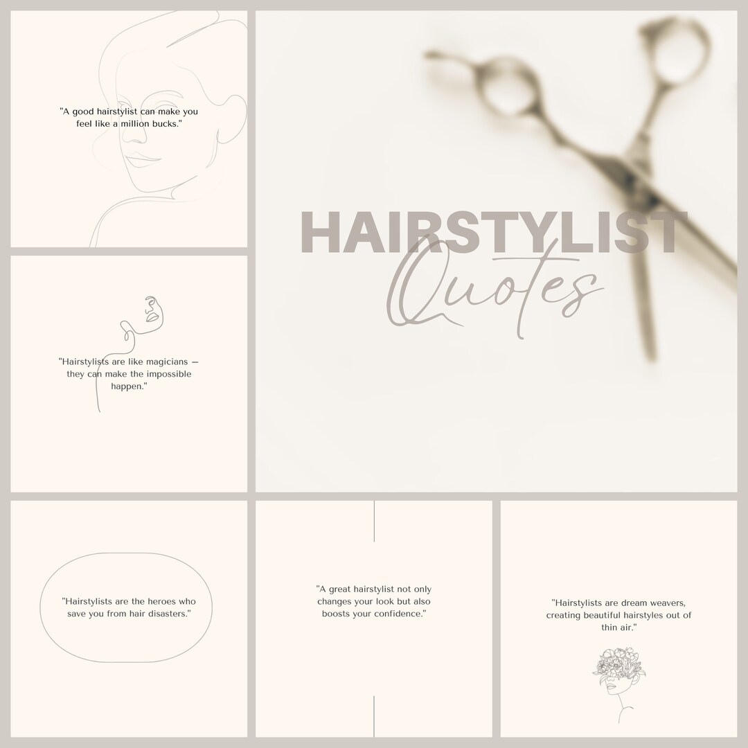 50 Hair Stylist Instagram Quotes Hairdresser Post Neutral Social Media ...