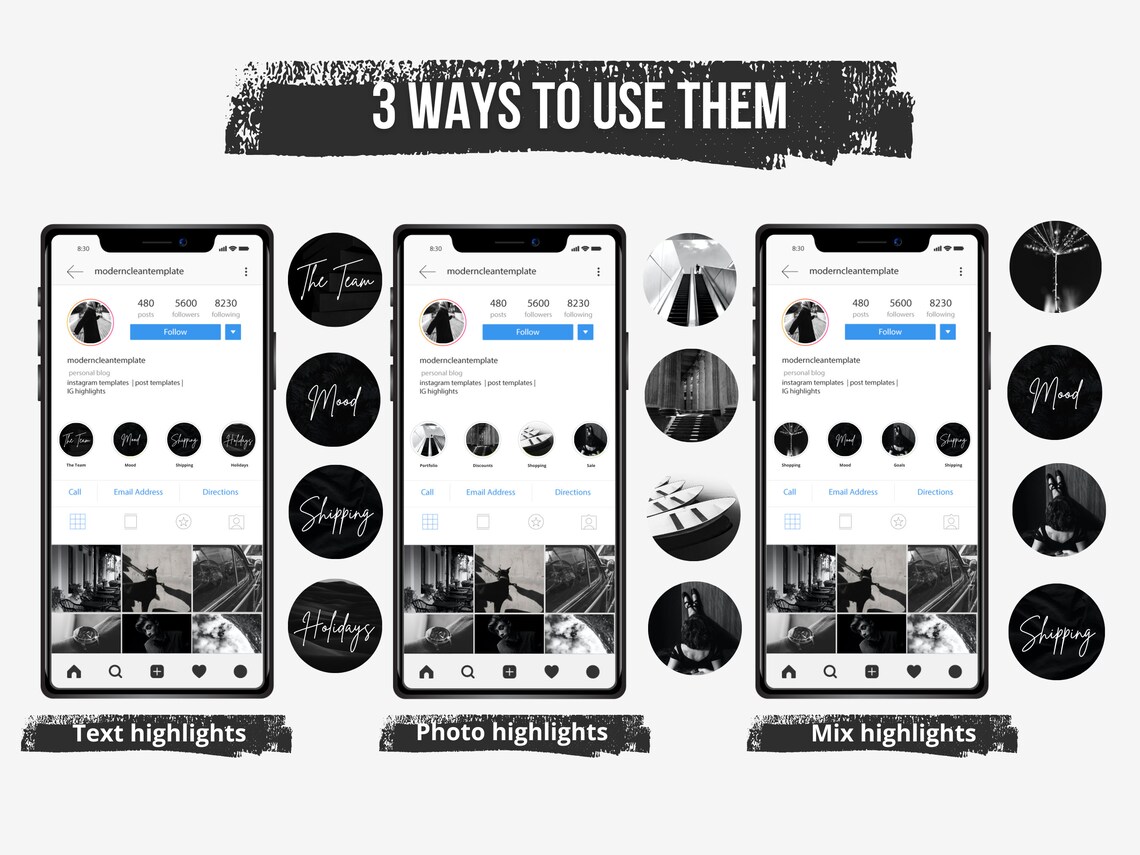 100 Black Instagram Highlight Covers Minimalist IG Story - Etsy