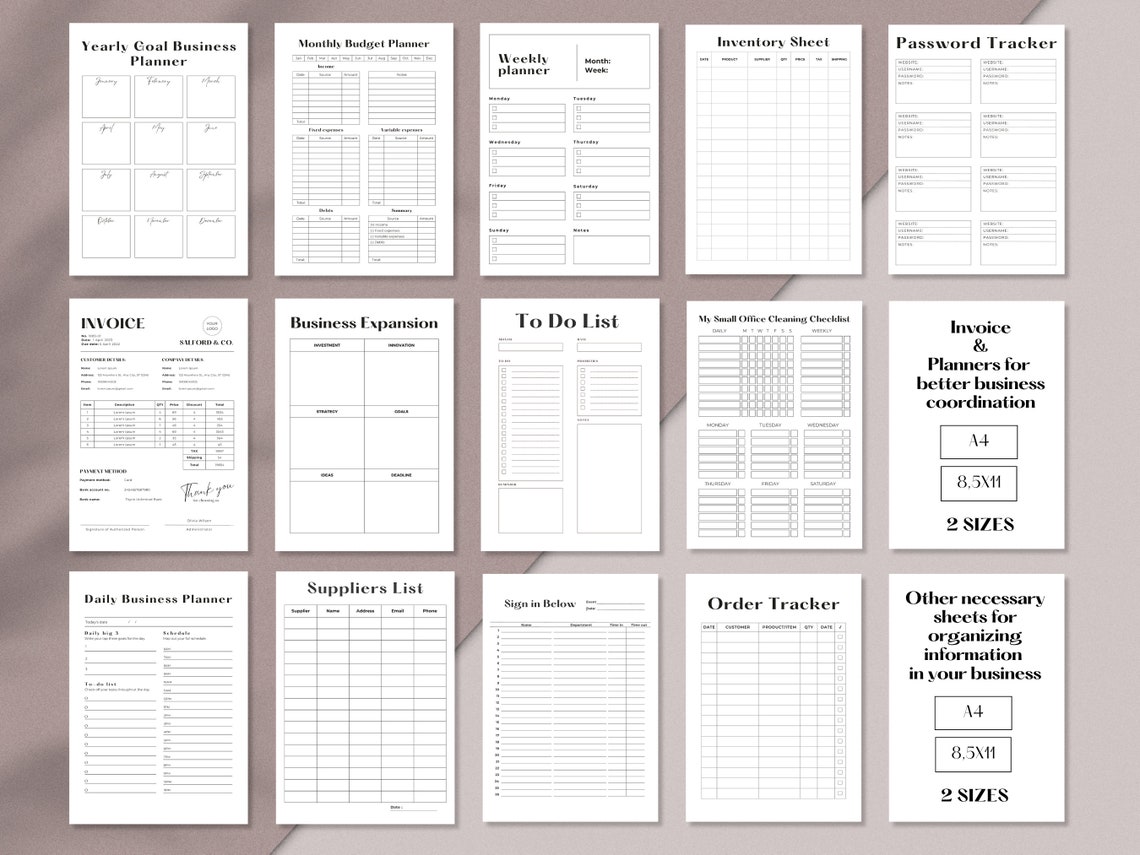 Editable Small Business Bundle Template, Craft Show Bundle, Order Form ...