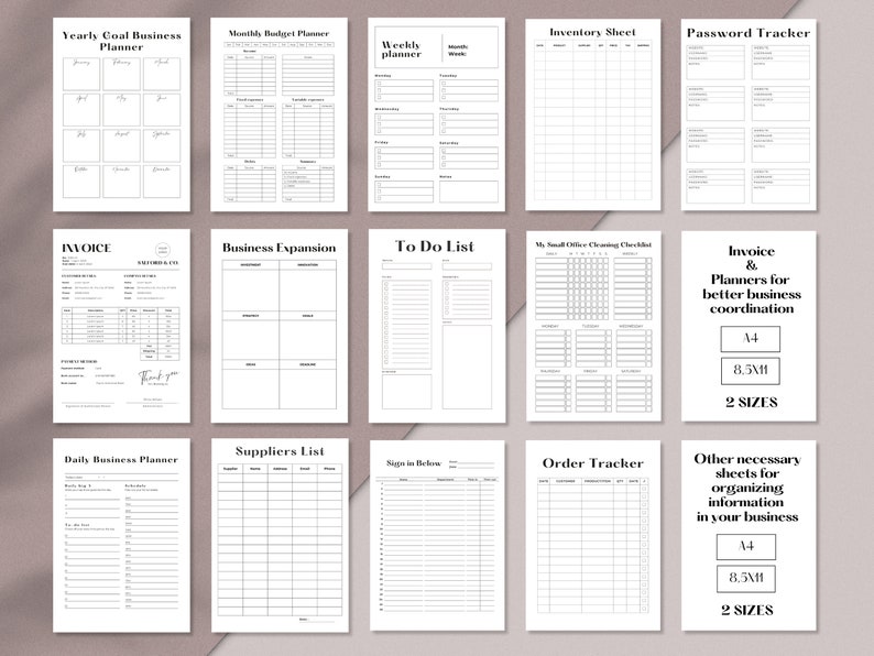 Editable Small Business Bundle Template, Craft Show Bundle, Order Form ...