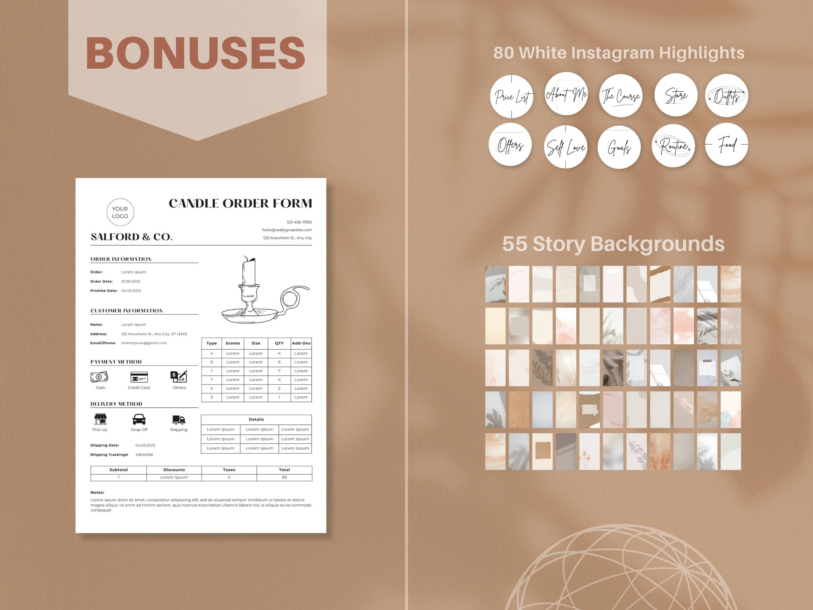 50 Instagram Candle Post Template Canva Minimalist Candlemaker Shop ...