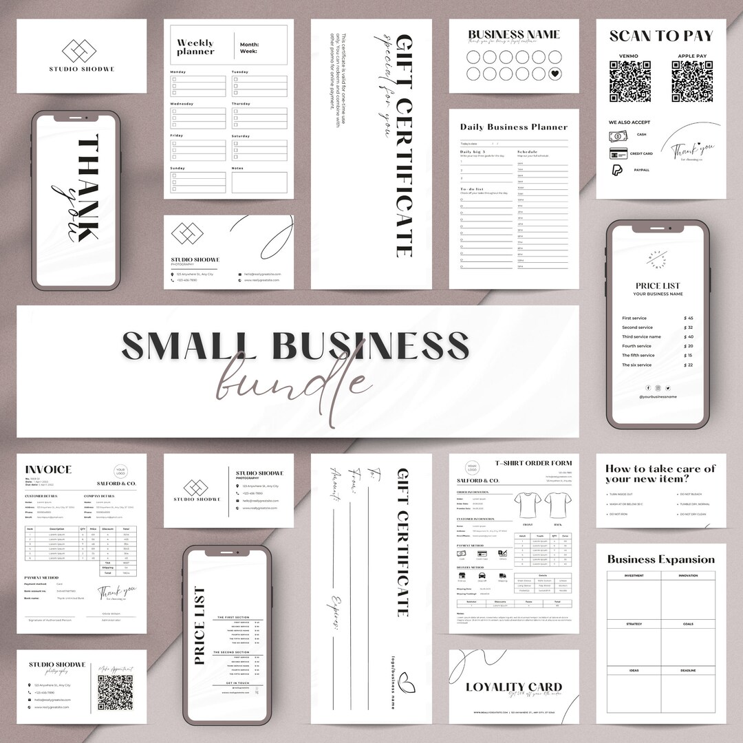 Editable Small Business Bundle Template, Craft Show Bundle, Order Form ...
