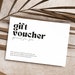 Modern Gift Voucher Template White Canva Editable Gift - Etsy