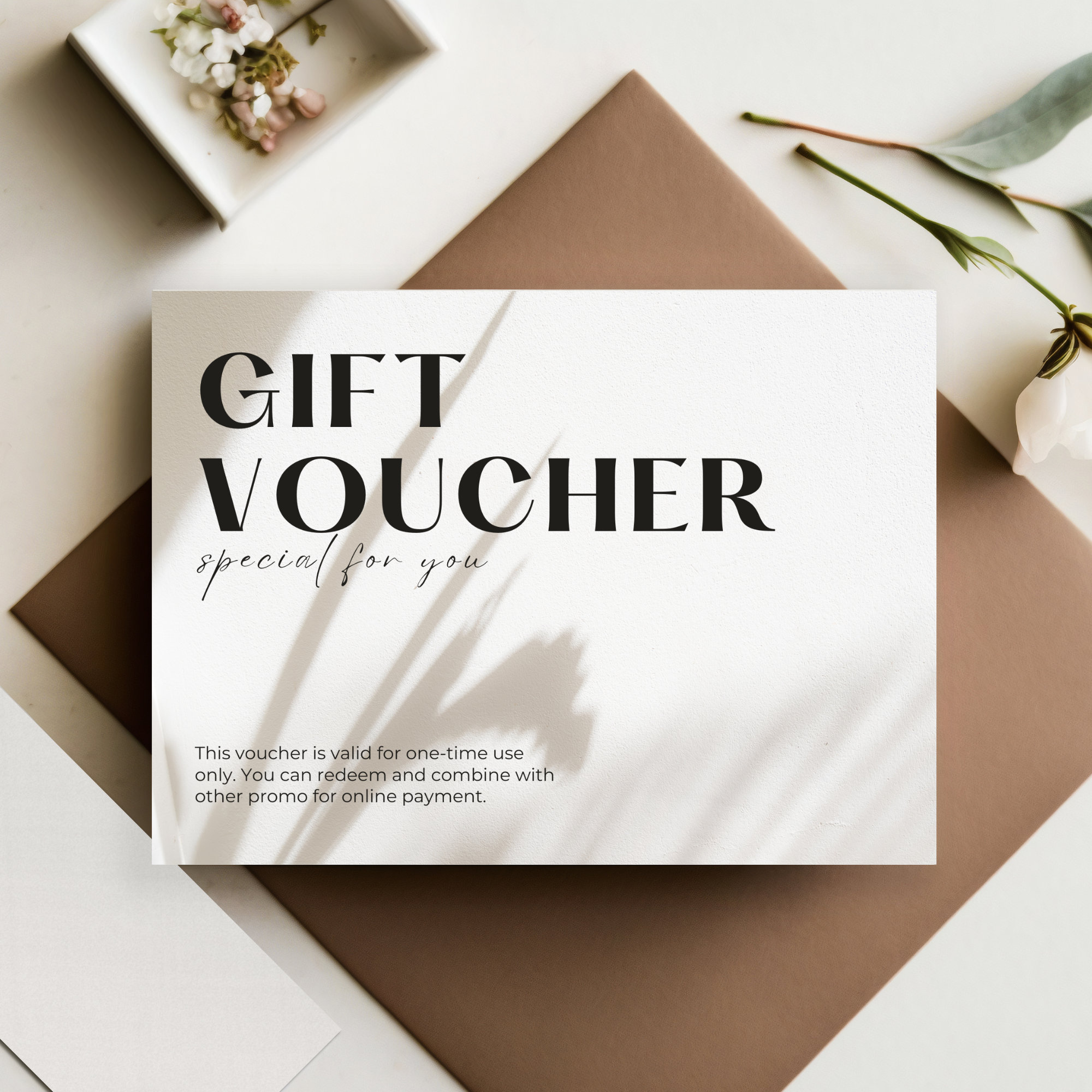 Modern Gift Voucher, Canva Editable Gift Certificate Template ...