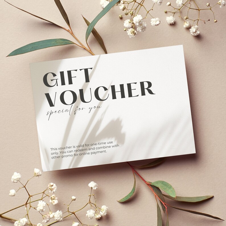 Modern Gift Voucher, Canva Editable Gift Certificate Template ...