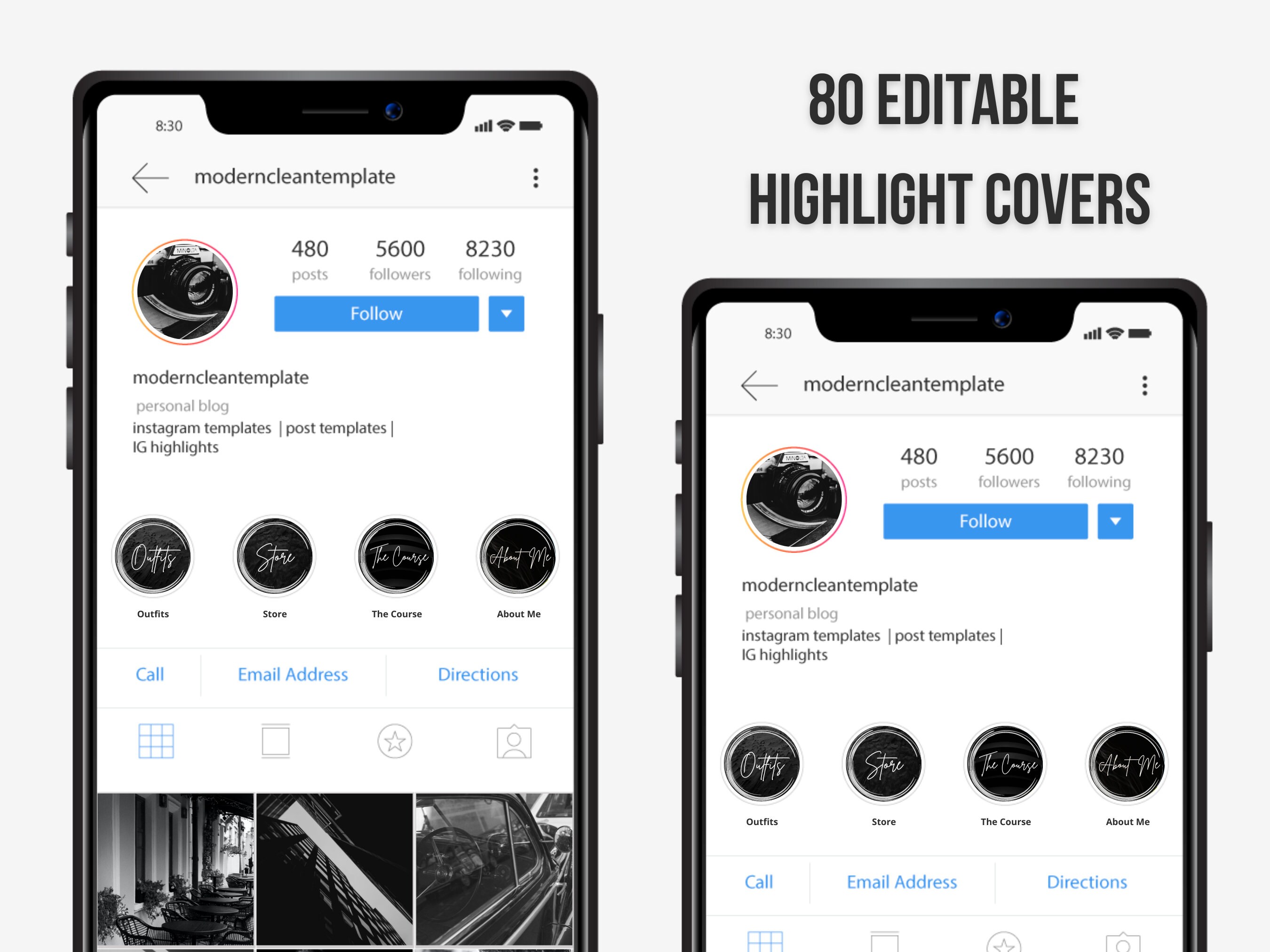 80 Black Instagram Highlight Covers, Minimalist IG Story Highlight Pack ...