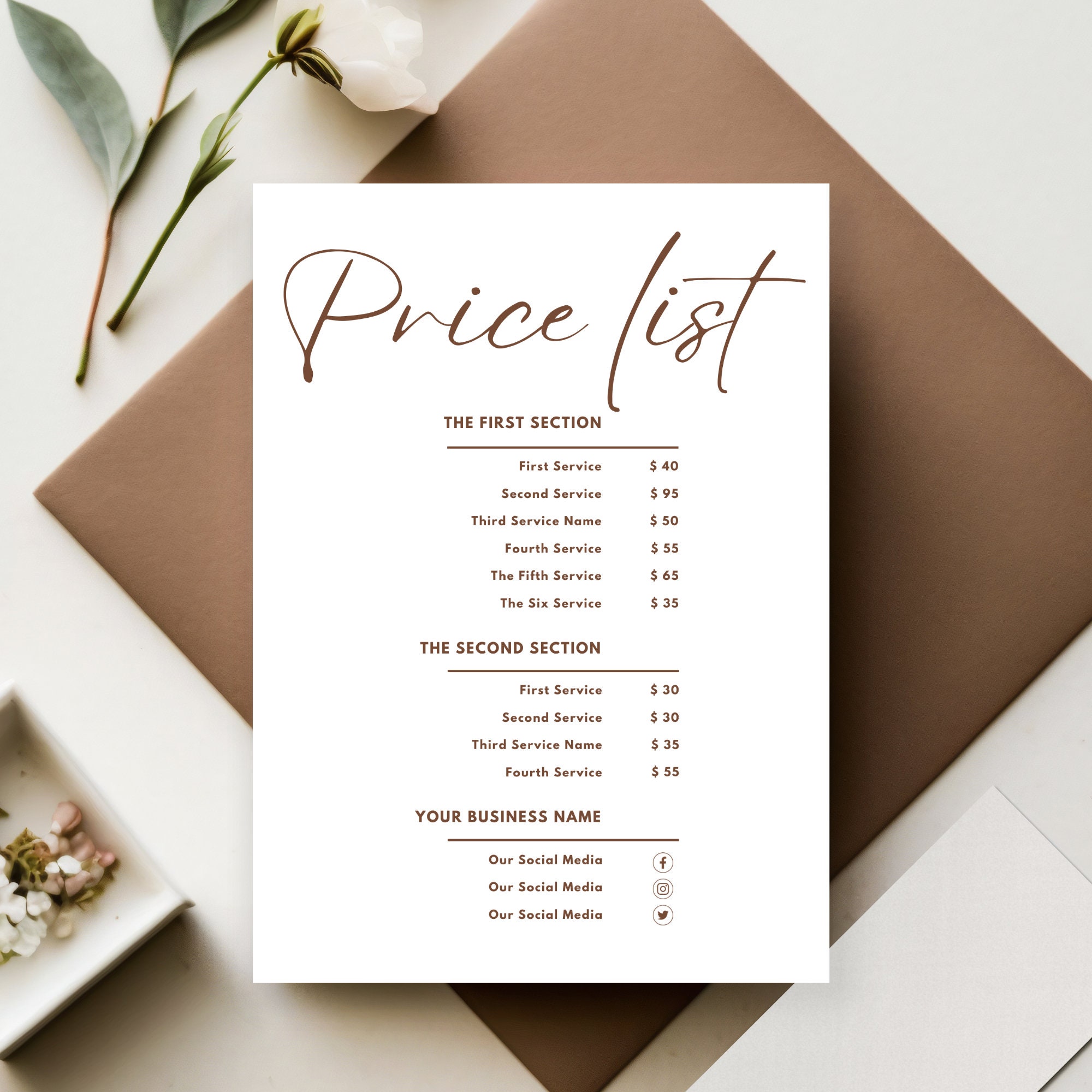 Price List for Craft Market Price List Template Canva Editable - Etsy