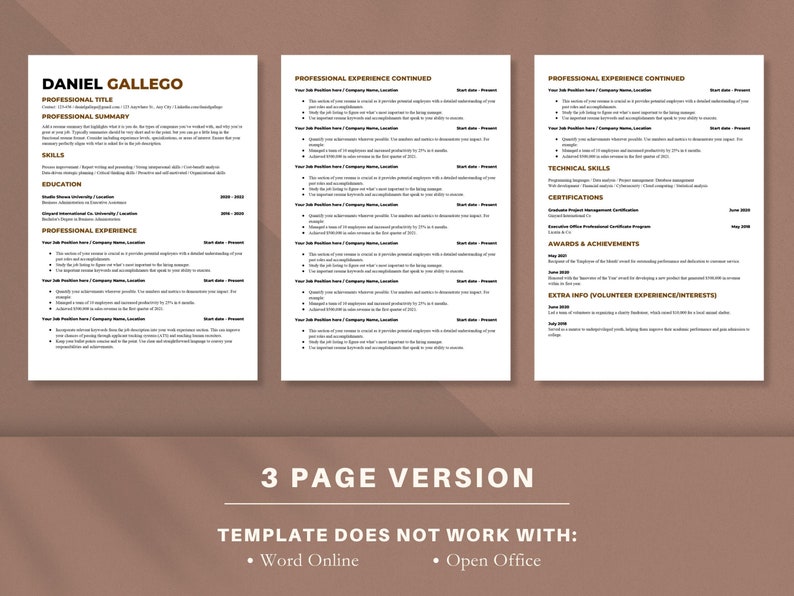 Resume Template for Google Docs Resume Template ATS Friendly Resume ...