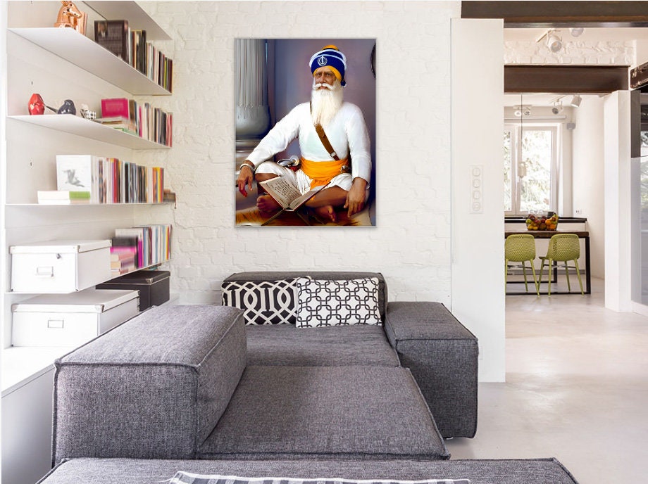 Baba Deep Singh Ji Photo on Canvas High Quality Made in Canada - Etsy