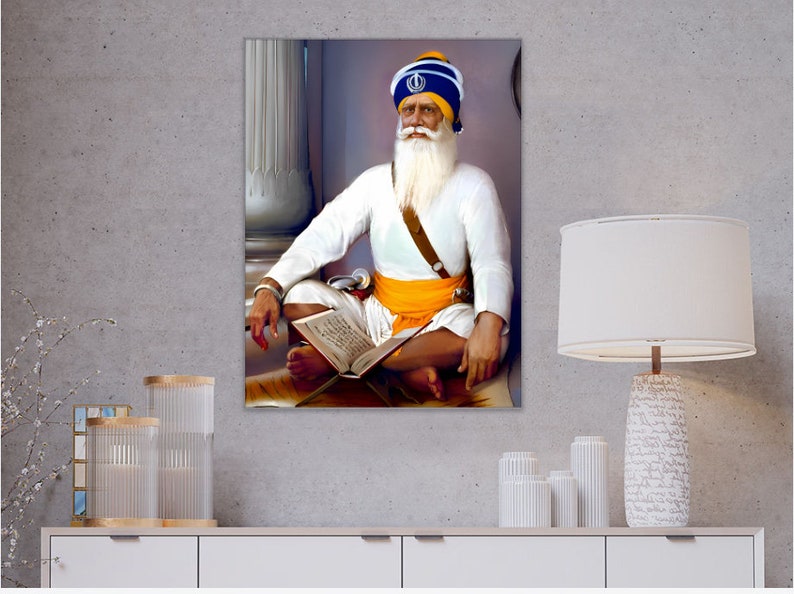Baba Deep Singh Ji Photo on Canvas High Quality Made in Canada - Etsy
