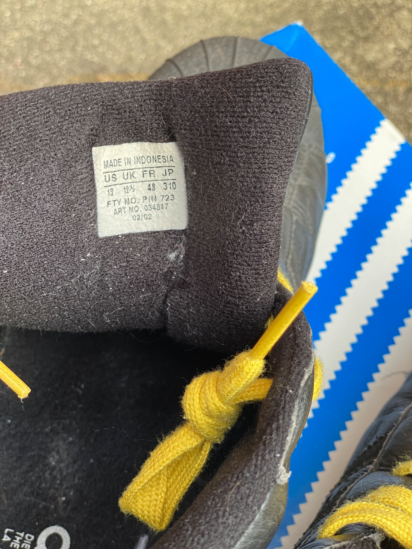 Vintage Adidas Shell Toe Mid-tops, Black Adidas Sneakers, Yellow Laces ...