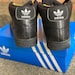 Vintage Adidas Shell Toe Mid-tops, Black Adidas Sneakers, Yellow Laces ...