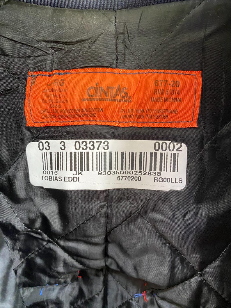 Cintas Work Jacket, Old Style, Soft Collar, L - Etsy