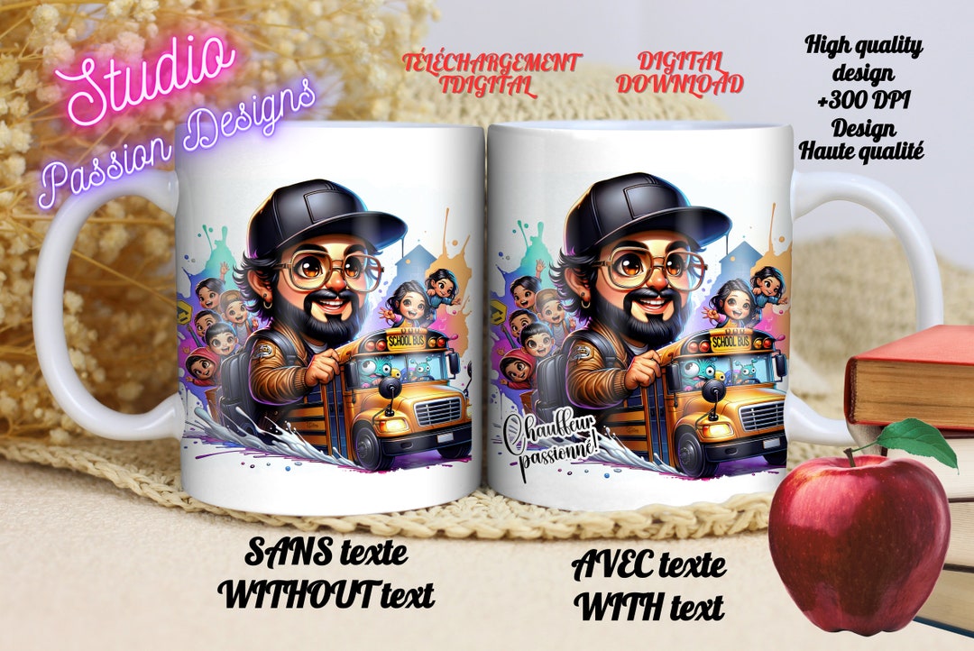 School Bus Driver - School Bus Driver - 2 Versions: WITH and WITHOUT ...
