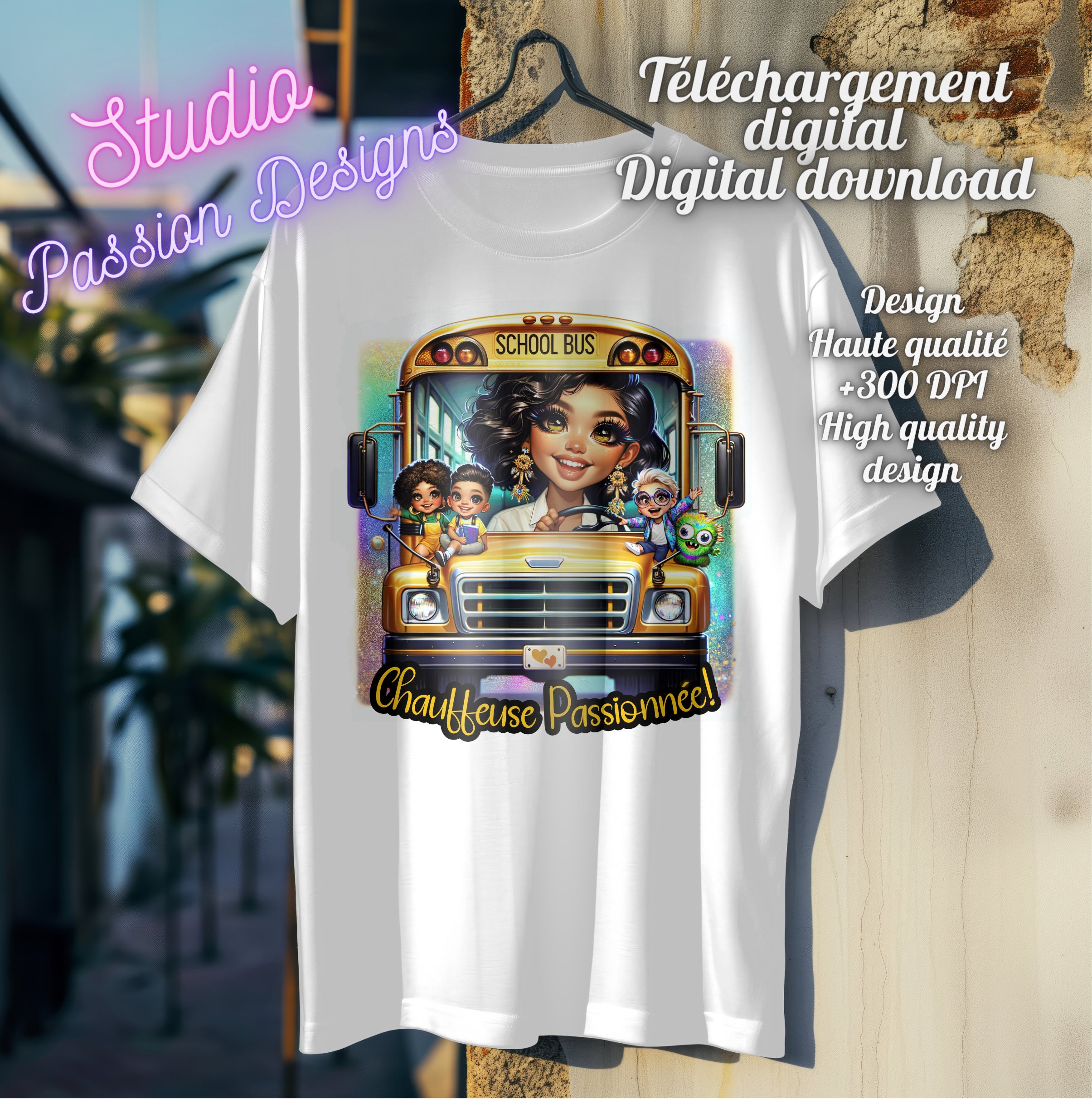 School Bus Driver - School Bus Driver - 2 Versions: WITH and WITHOUT ...