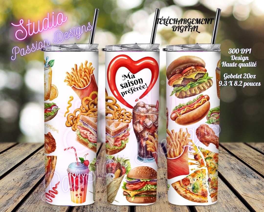 Fast Food - Snack - 20oz Straight Cup - in French - Season - Summer ...