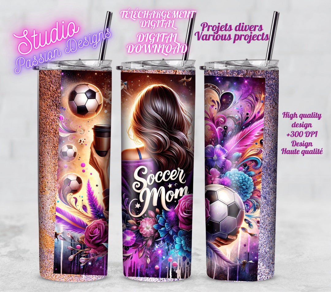 Soccer Mom coffee Café soccer Ball amazing tumbler 20oz Tumbler png ...
