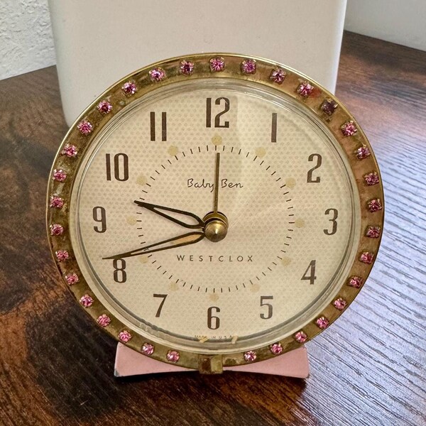 Rhinestone Clock - Etsy