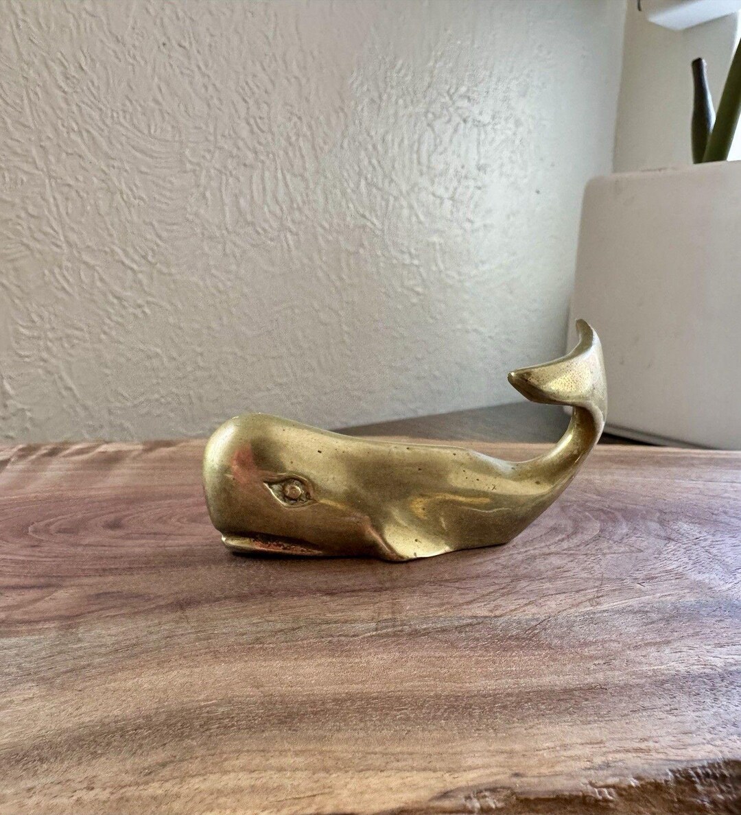 Vintage Solid Brass Whale Figurine Beach Theme Ocean Bathroom Decor - Etsy