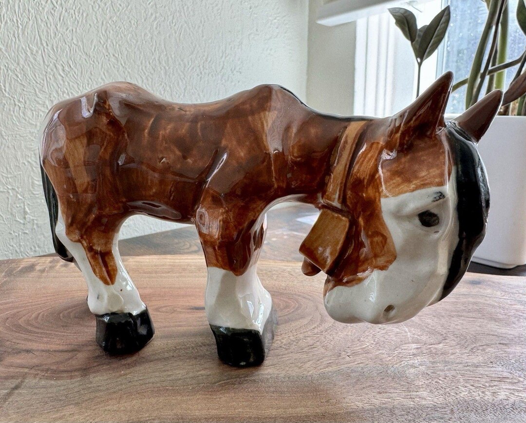 Vintage Ceramic Horse Mule Made in Occupied Japan Plow Horse Figurine ...