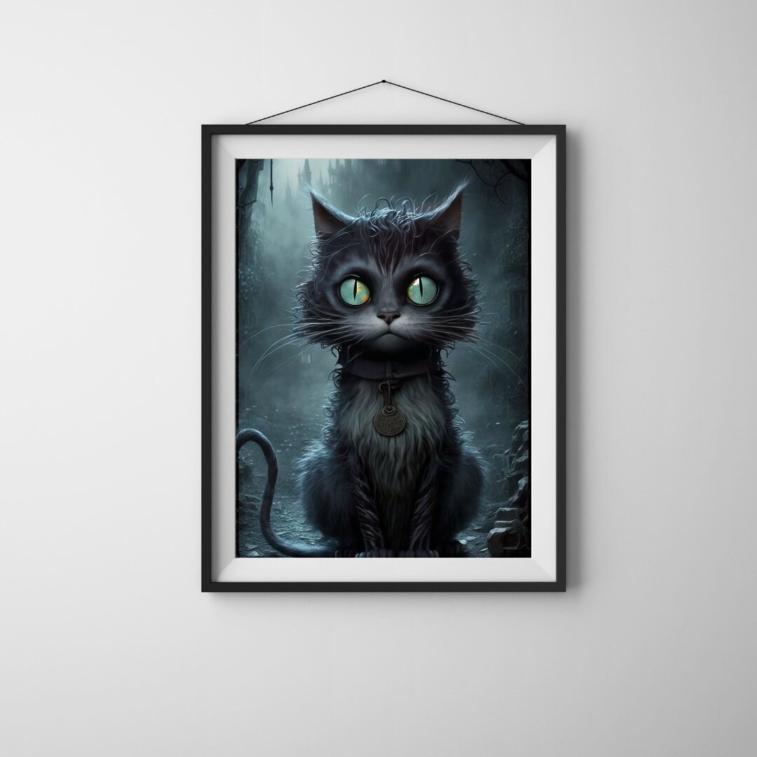 TIM BURTON Style Dogs and Cats Mega BUNDLE High Resolution, Wall Art ...