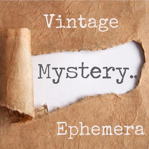 EPHEMERA Mystery Packs, Vintage/antique Papers/photos, Mixed Media ...