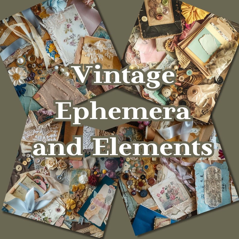 MIXED MEDIA 150 Piece BUNDLE Value Grab Bag of Ephemera, Embellishments ...