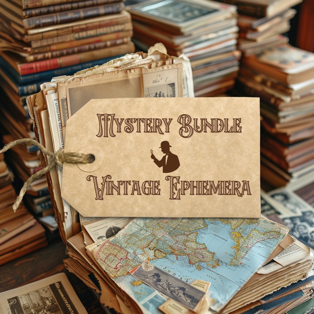 EPHEMERA Mystery Packs, Vintage/antique Papers/photos, Mixed Media ...