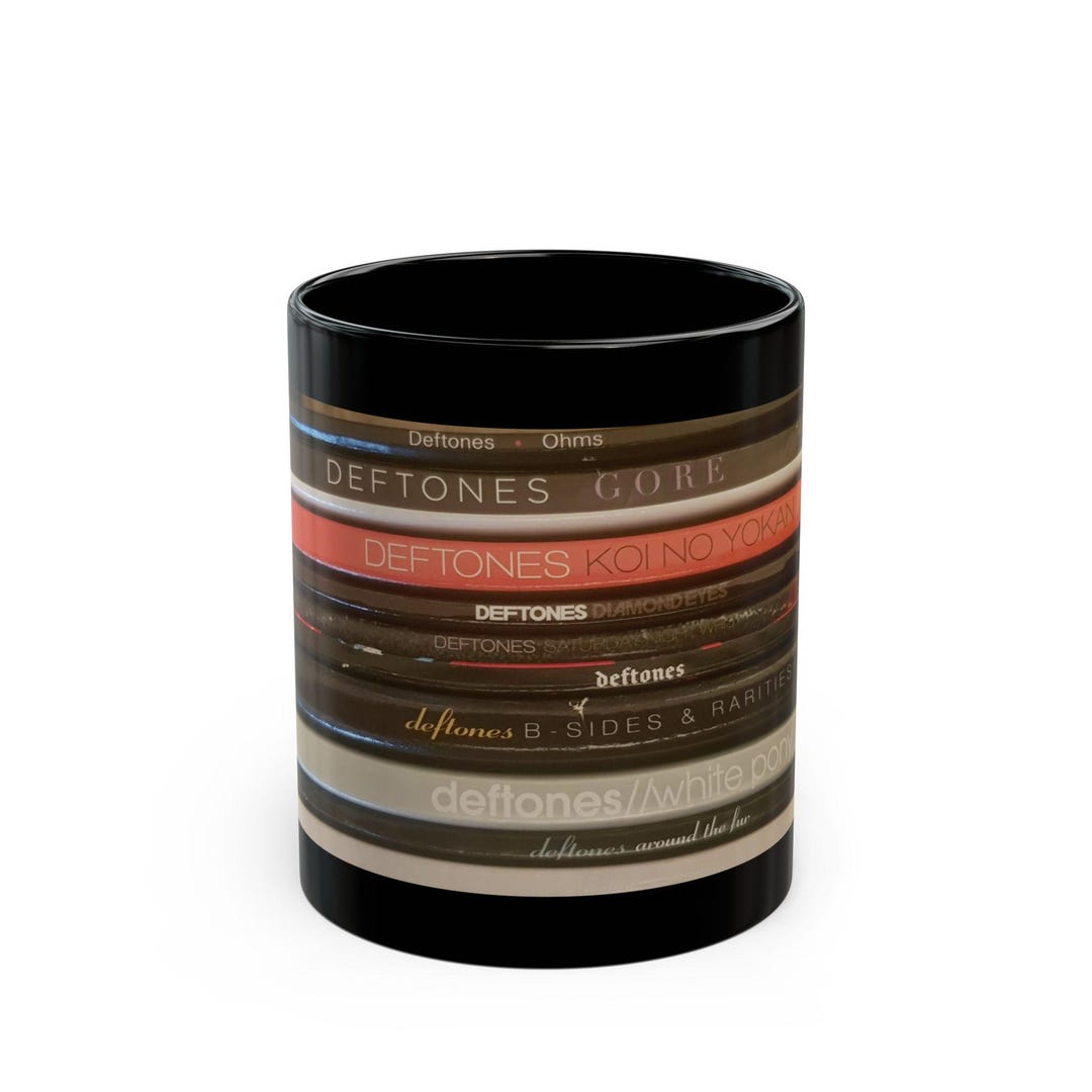 Deftones Vinyl Album Cover Spines 11oz Black Mug - Etsy