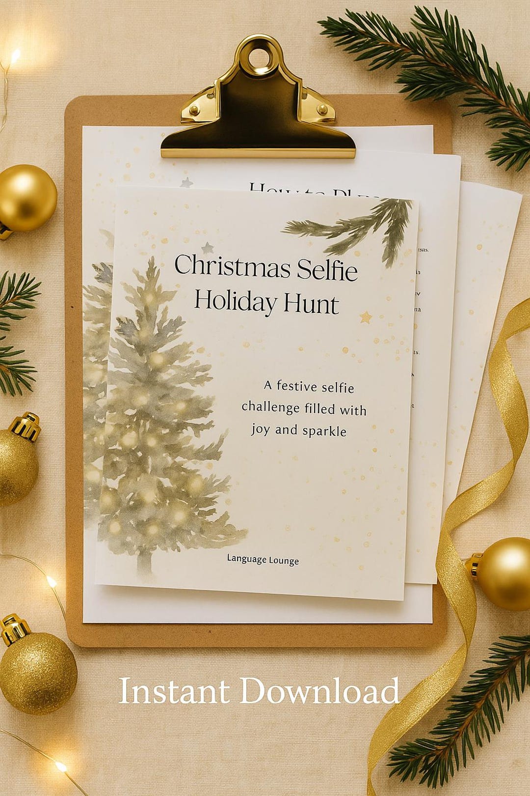 Christmas Selfie Holiday Hunt Printable Game Fun Holiday Selfie ...