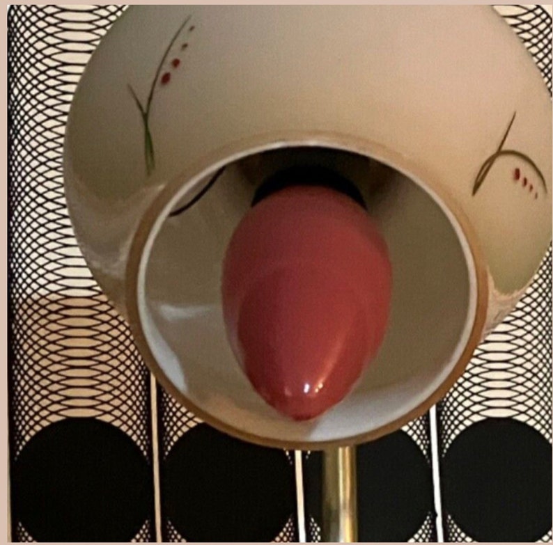 Delightful 60s Atomic, Space Age Glass, Wood, and Copper Metal Table ...