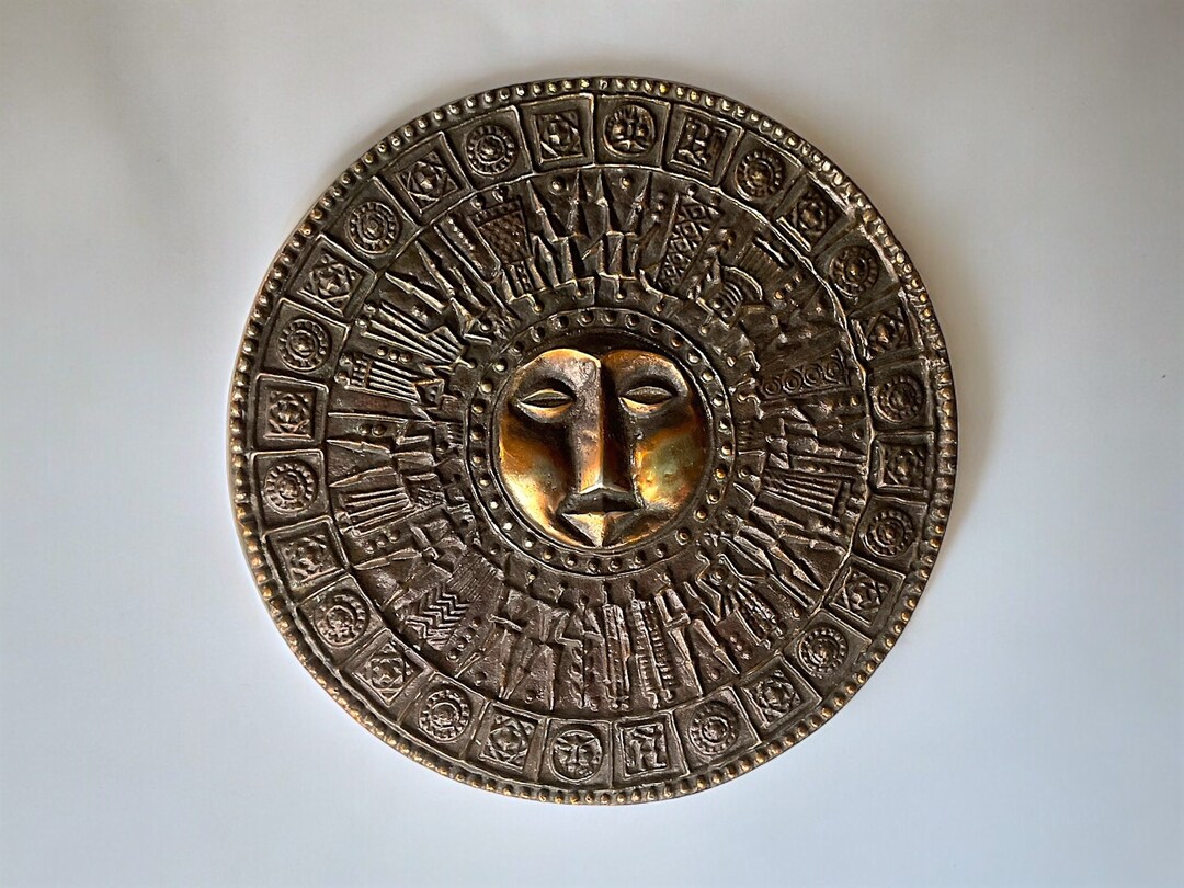 Zoltán Pap Brutalist, Marked Mid Century Patinated Bronze Alloy Wall ...