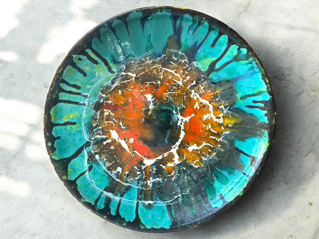 Exquisite Vintage Mónika Laborcz Marked Hungarian Drip Glaze Artisan ...