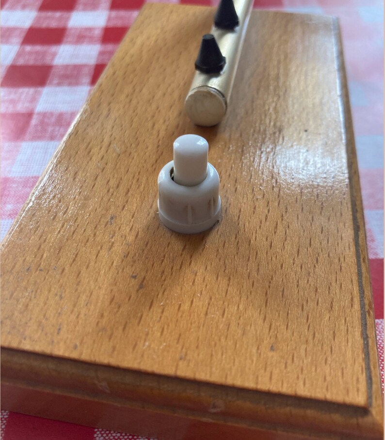 Delightful 60s Atomic, Space Age Glass, Wood, and Copper Metal Table ...