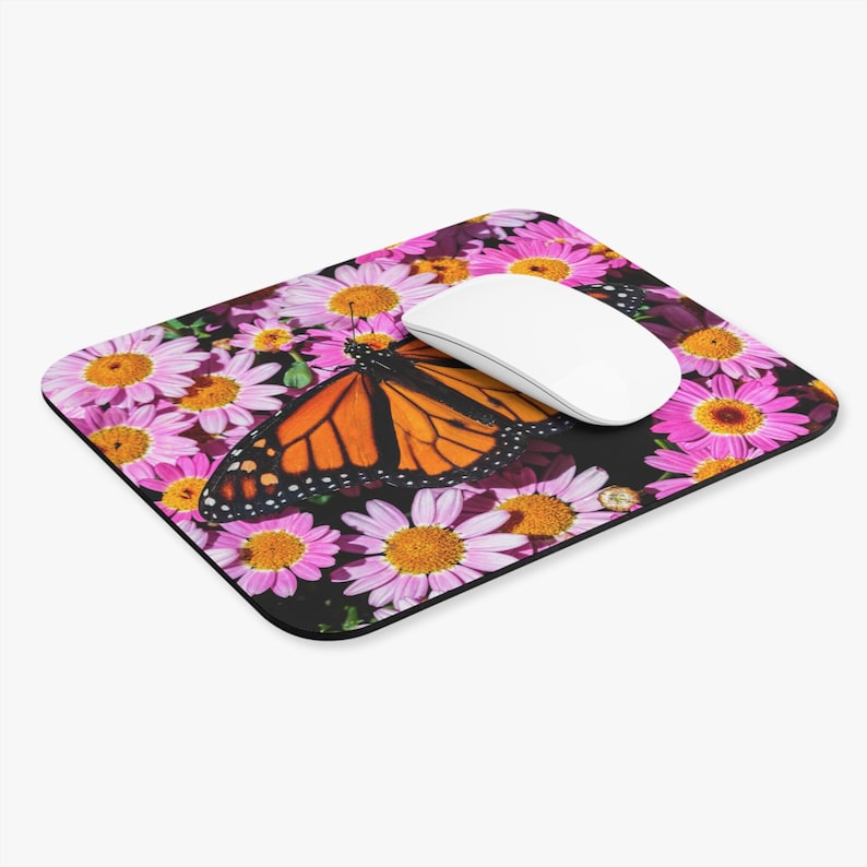 Arizona - Monarch Butterfly, Pink Flowers Mouse Pad - Etsy