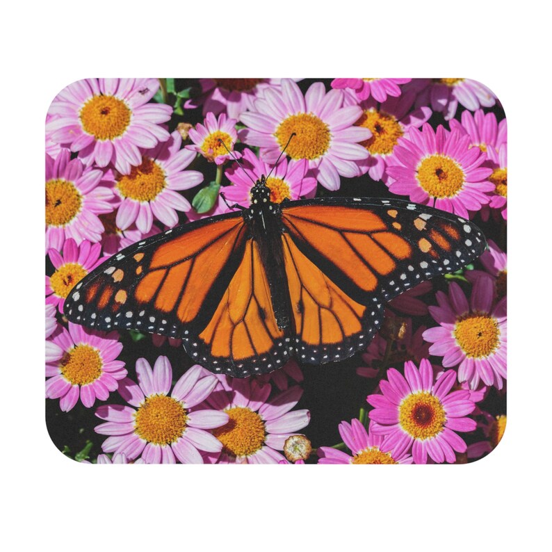 Arizona - Monarch Butterfly, Pink Flowers Mouse Pad - Etsy