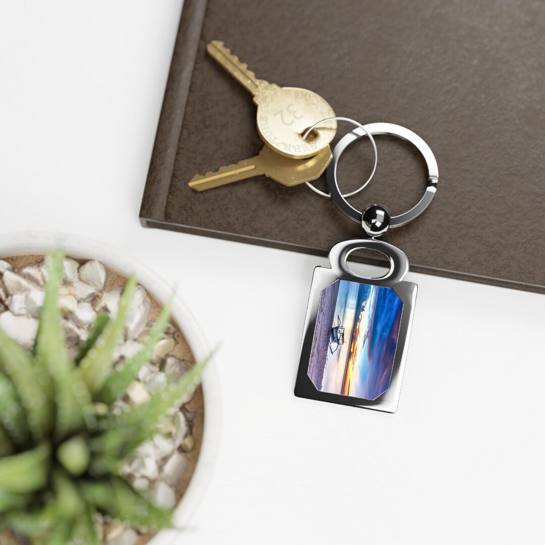 Bali - Boat and Sunset Custom Rectangular Photo Keychain - Etsy