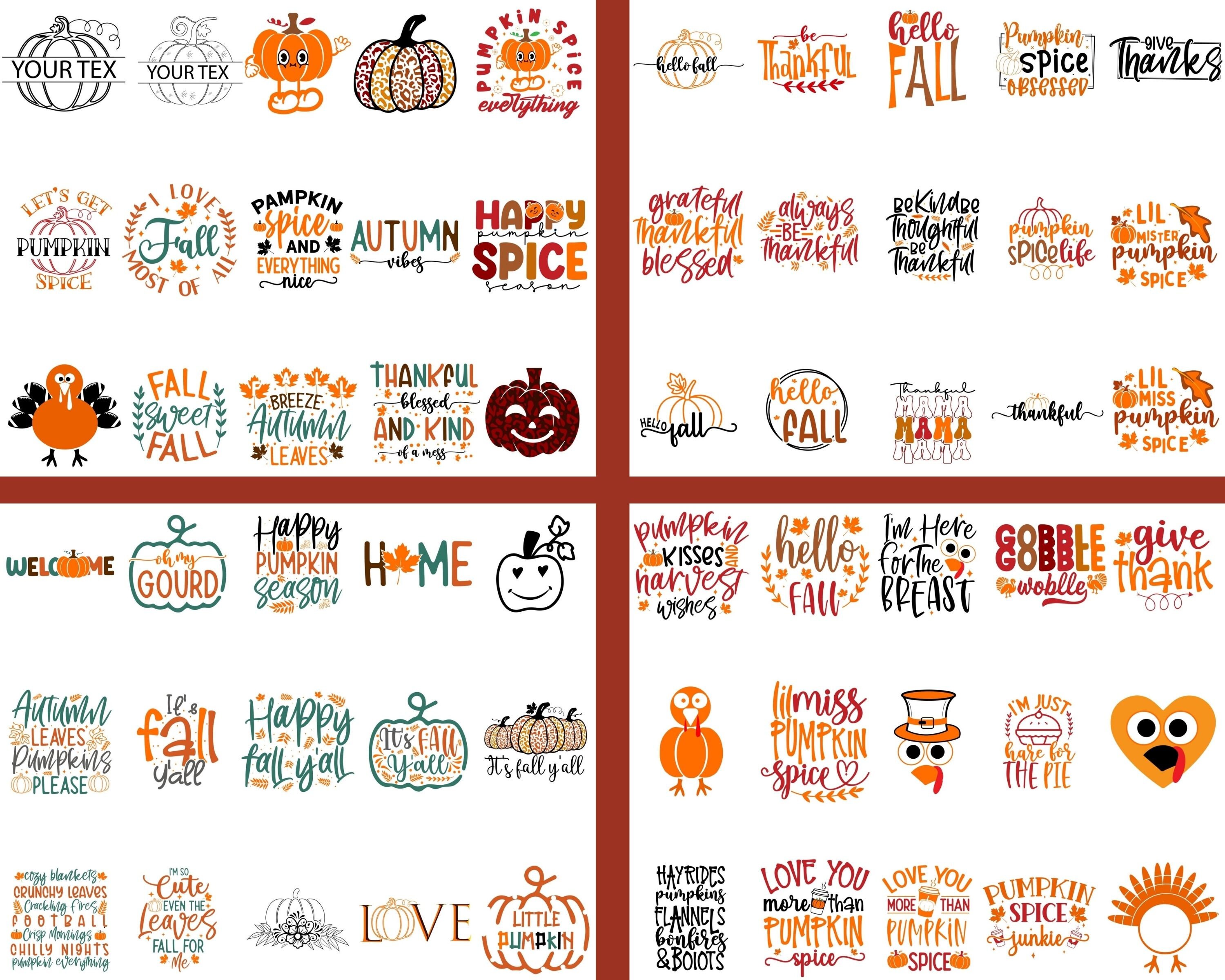 Thanksgiving Svg Bundle Thankgiving Svg Gobble Svg Etsy