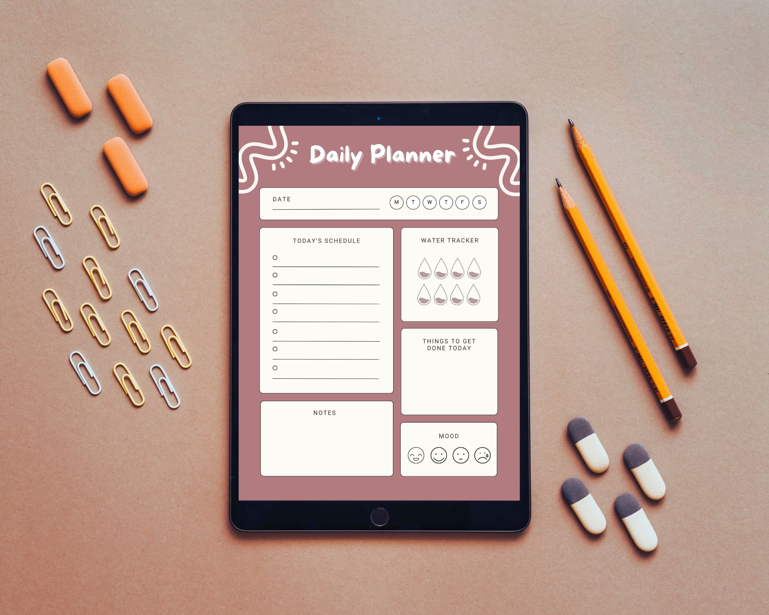 Daily Planner Reusable Daily Planner ADHD Planner Digital Planner ...