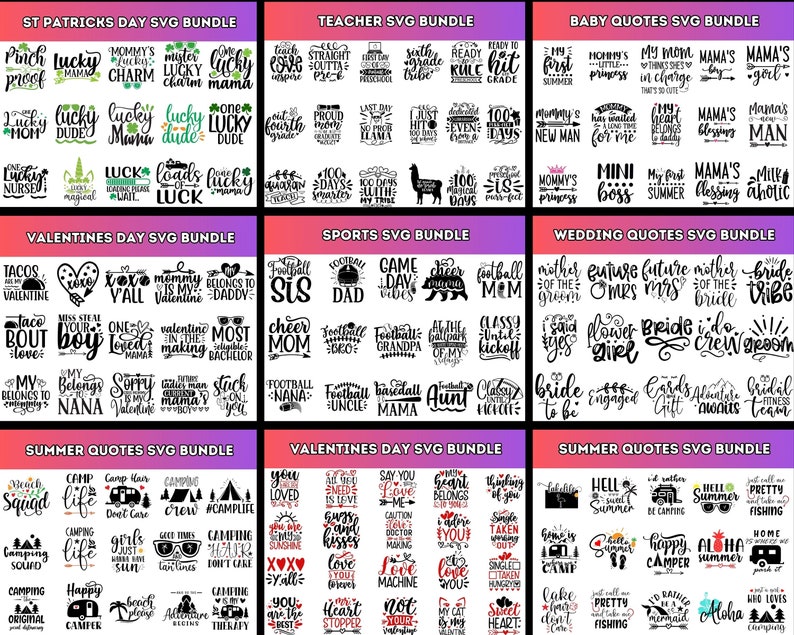 Mega SVG Bundle All in One Svg Bundle Craft SVG Bundle T Shirt Designs ...