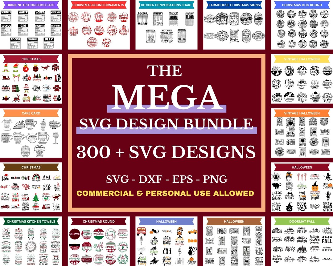 Mega SVG Bundle, T Shirt Designs SVG, Commercial Use SVG Bundle ...
